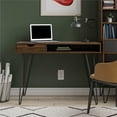 Novogratz Concord Computer Desk with Storage, Walnut - Walmart.com