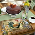 "CounterArt Country Rooster Placemats Set, Reversible Flexible Plastic ...