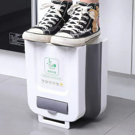 TB&W 7/10L Sorting Waste Can Punch Free Foldable Garbage Storage Box ...