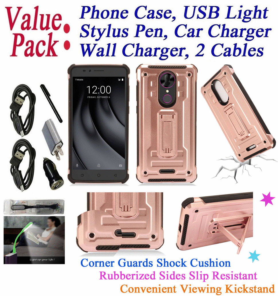 Value Pack + for 6" T-Mobile REVvL + PLUS coolpad revvlplus Case Hybrid ...