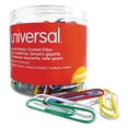 Plastic-Coated Paper Clips, Jumbo, Assorted Colors, 250/pack | Bundle ...