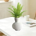 HOARBOEG European Concise Striped Plastic Vase - Modern Mini Planter ...