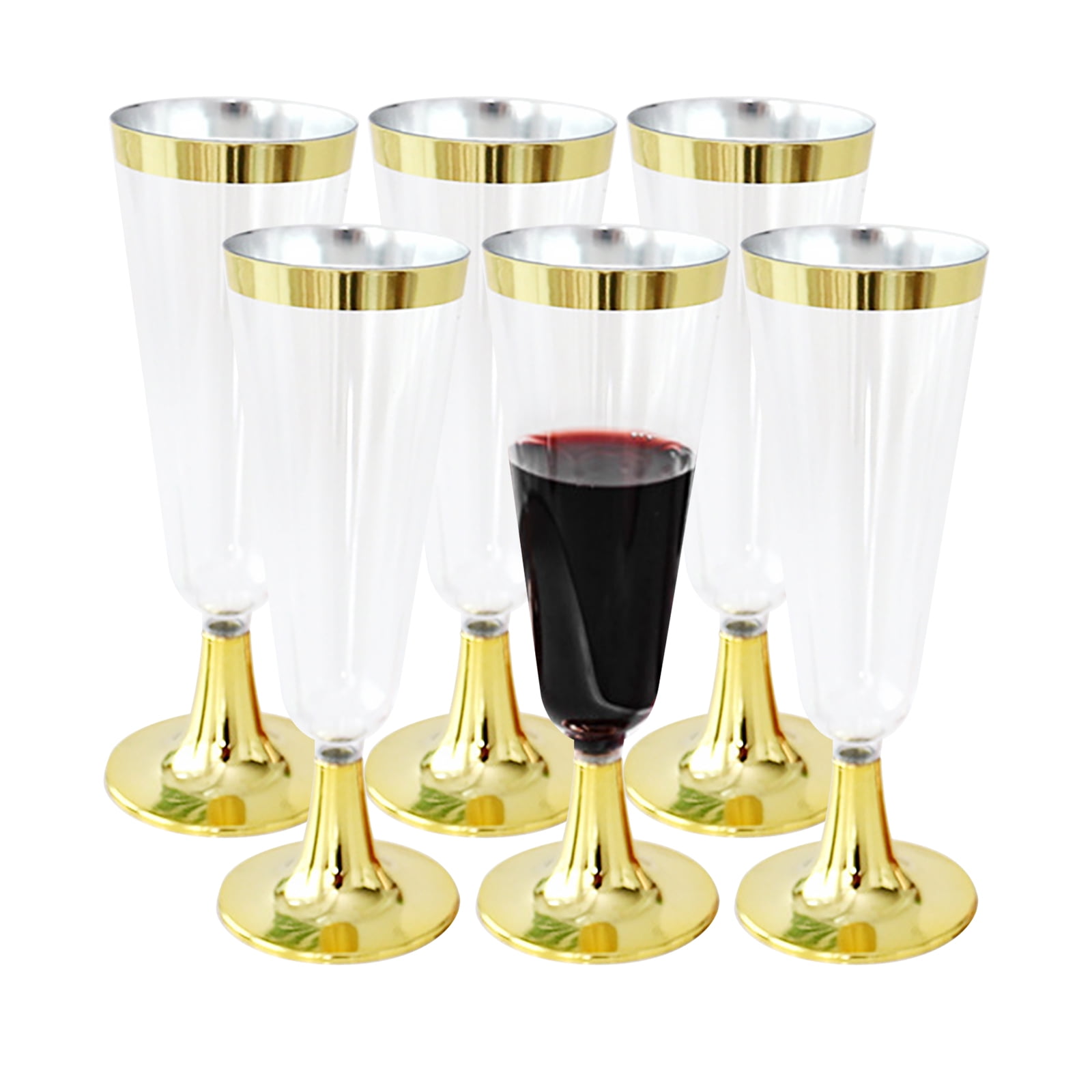 Copas De Plasticos Plasticos 6 Copas De Vino De Cristal De Plástico