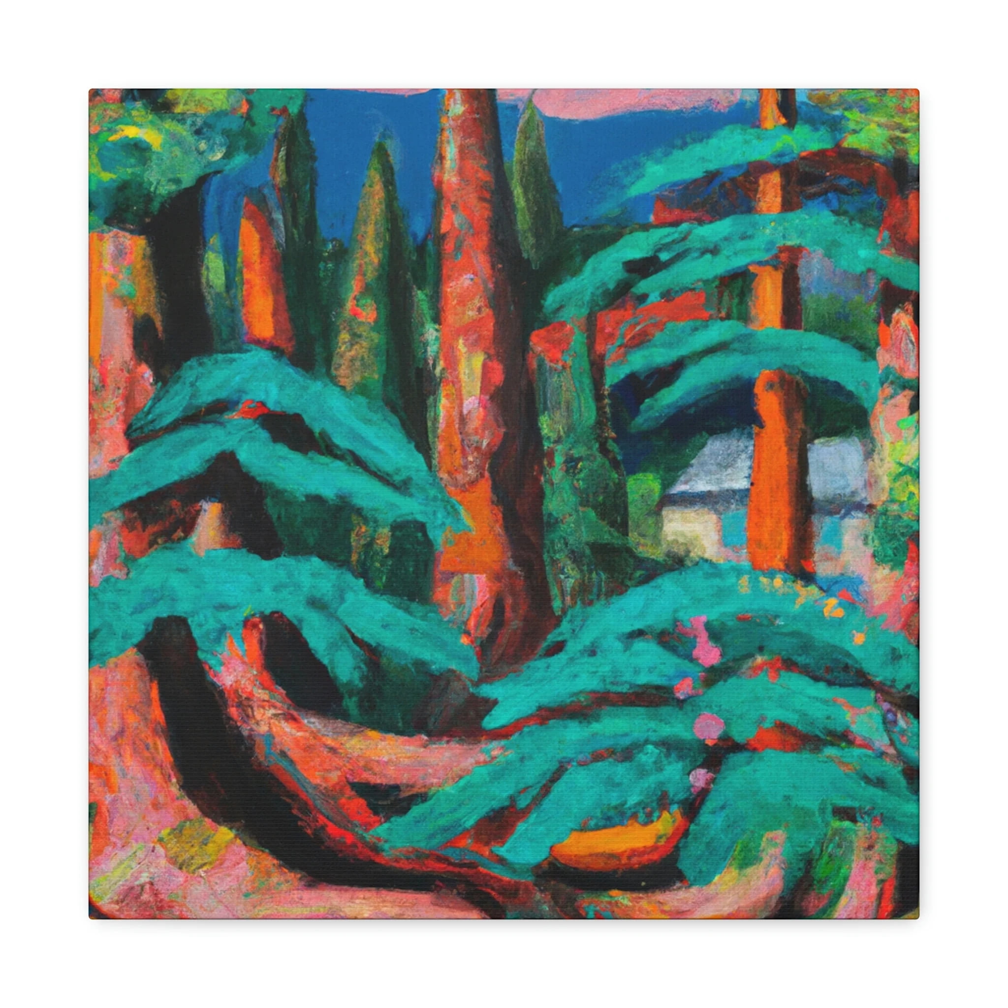 Cedar Tree Expressionism - Canvas - Walmart.com