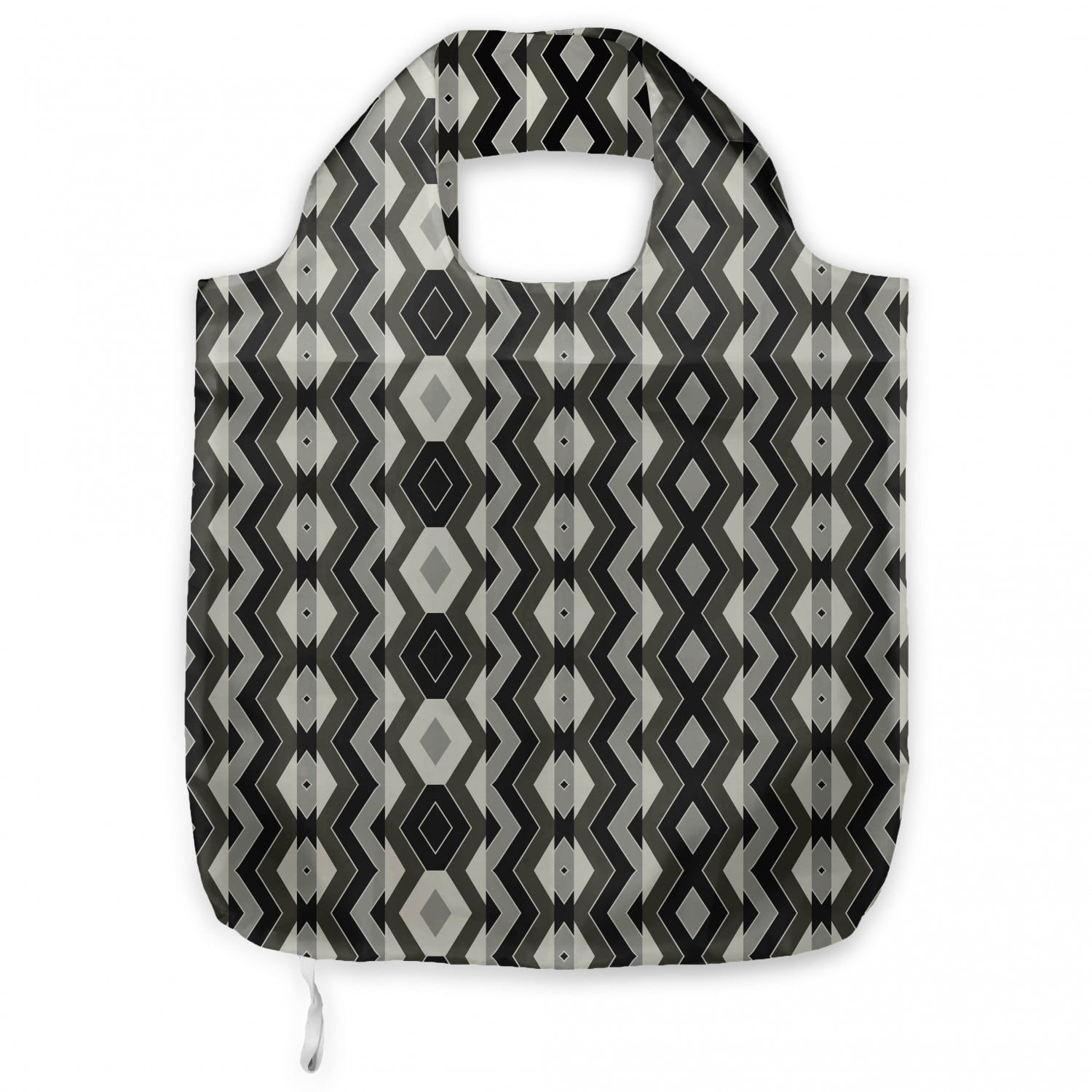 Geometric Fabric Shopping Tote, Aztec Tribal Folk Zigzags Chevron ...