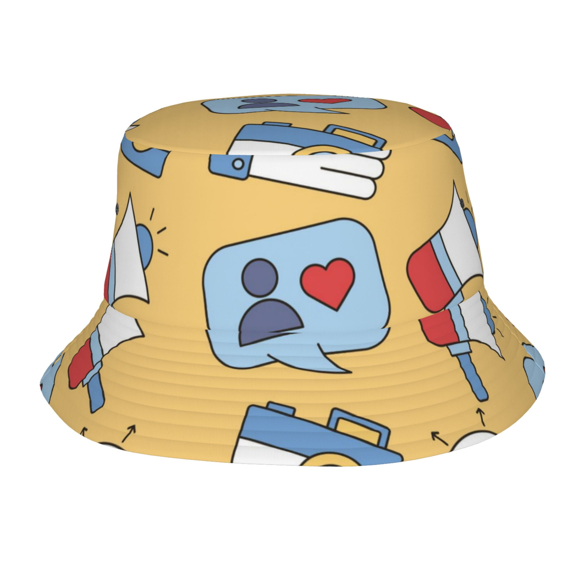 ZICANCN Social Communication Collection Bucket Hat, Unisex Print Double ...
