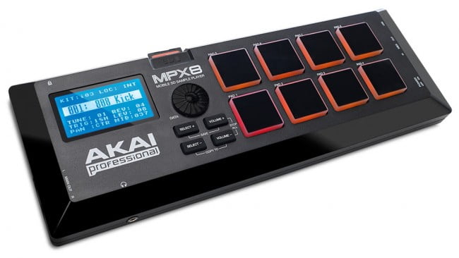 Akai MPX8 Mobile SD Sample Player 8 Backlit Velocity and Pressure ...