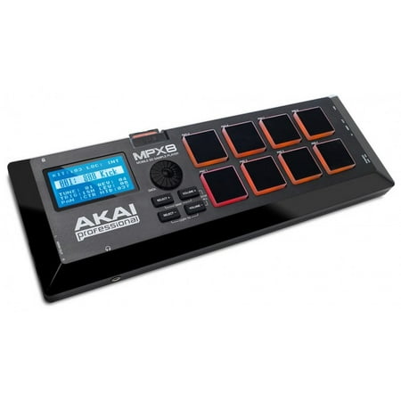 Akai MPX8 Mobile SD Sample Player 8 Backlit Velocity and Pressure ...