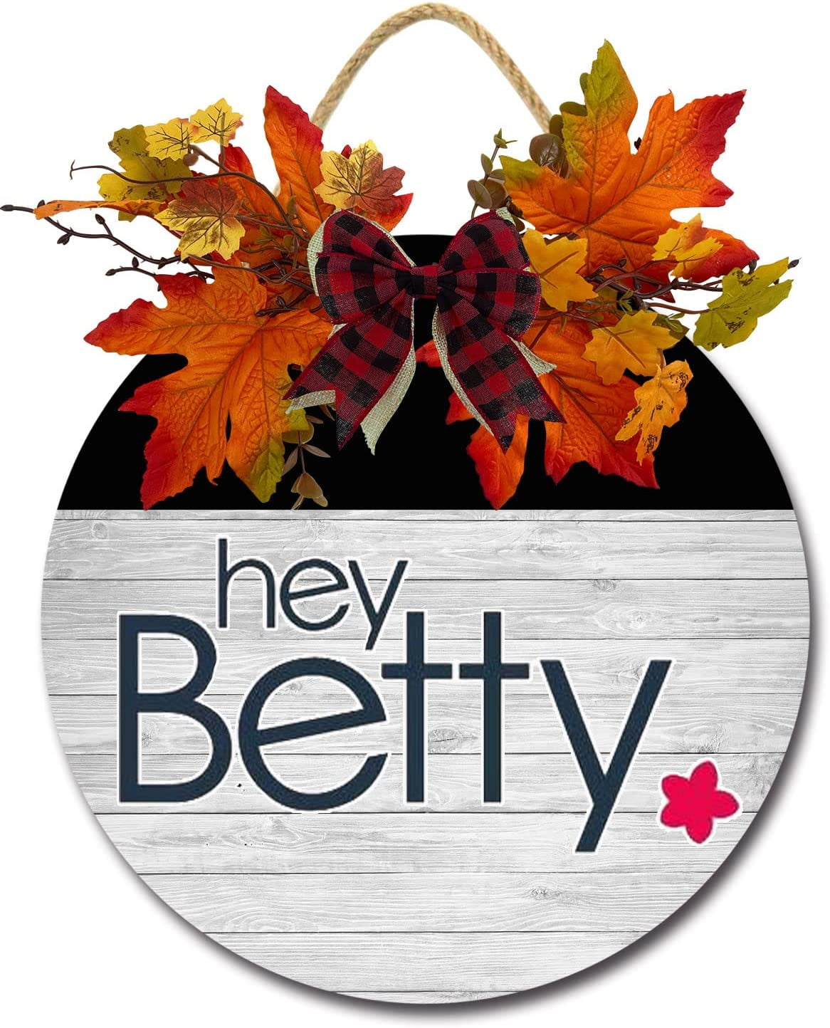 Eveokoki 11" Rustic Solid Hey Betty Wood Signs,Wall Art Sign Plaque ...