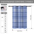 Blue and White Checkered Pattern Blackout Curtains,Triple Weaved Fabric ...