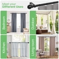 Adjustable Metal Curtain Rod Set 28-48 Inch with Brackets, 5/8 Inch ...