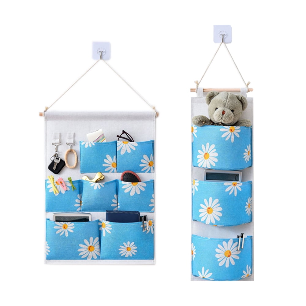 Over Door Hanging Storage Bags Wall Mount Closet Organizer, Linen ...