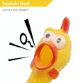 Novelty Place Big Squeak Squawking Chicken Dog Toy, Rubber Squeeze ...