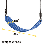 Blue Rabbit Play Outdoor Kids Swing with Flexible Seat and Rope/Chain ...