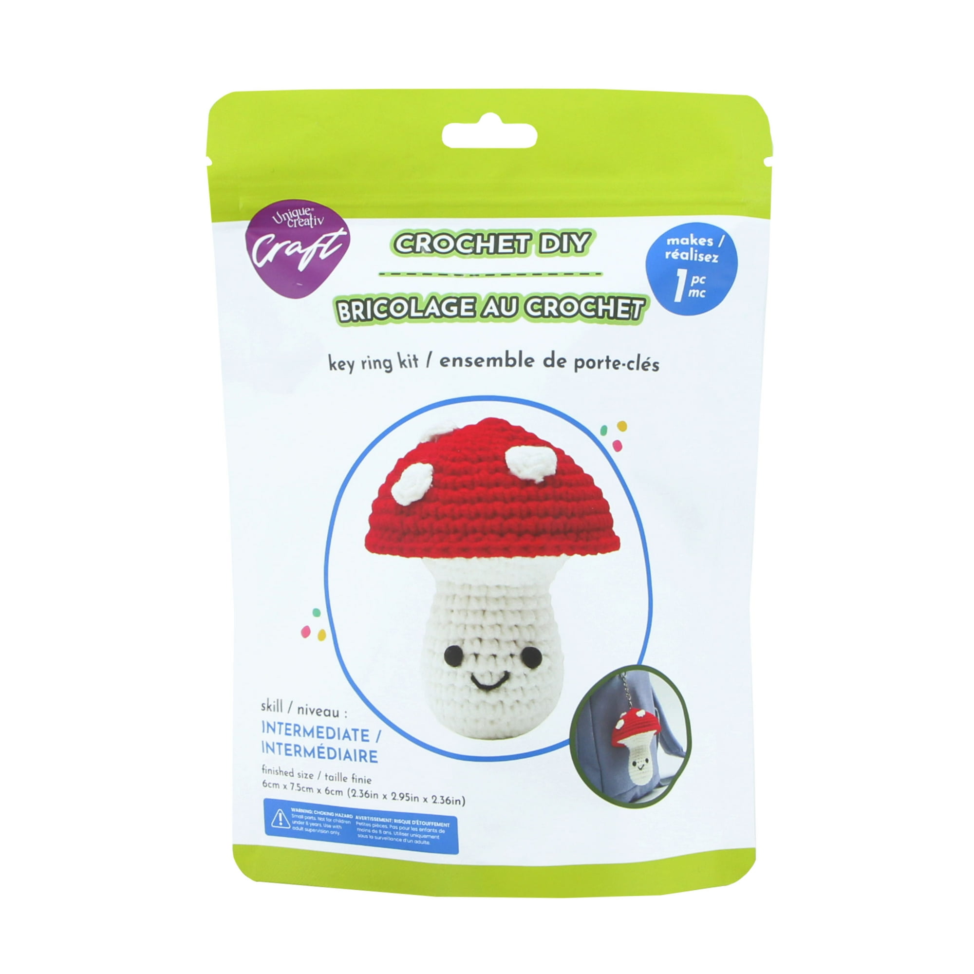 Click here for Unique Creativ Craft Crochet Key Ring Kit - Mushro... prices