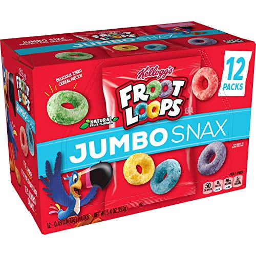 Kelloggs Froot Loops Jumbo Snax Cereal Snacks, Kids Nepal | Ubuy