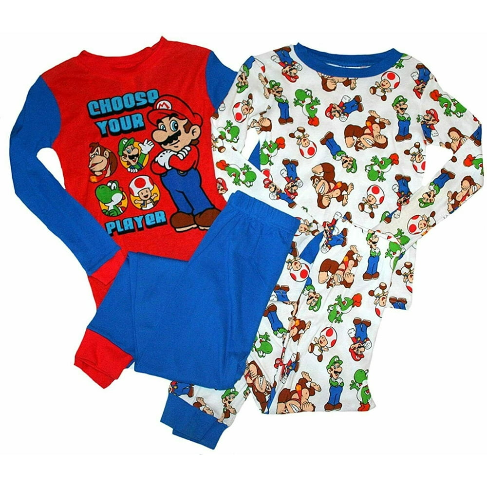 Super Mario Bros. - Super Mario 4 PC Long Sleeve Tight Fit Cotton ...