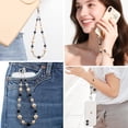 Beaded Wrist Phone Strap Black Gold Anti-Theft Detachable Wristlet ...