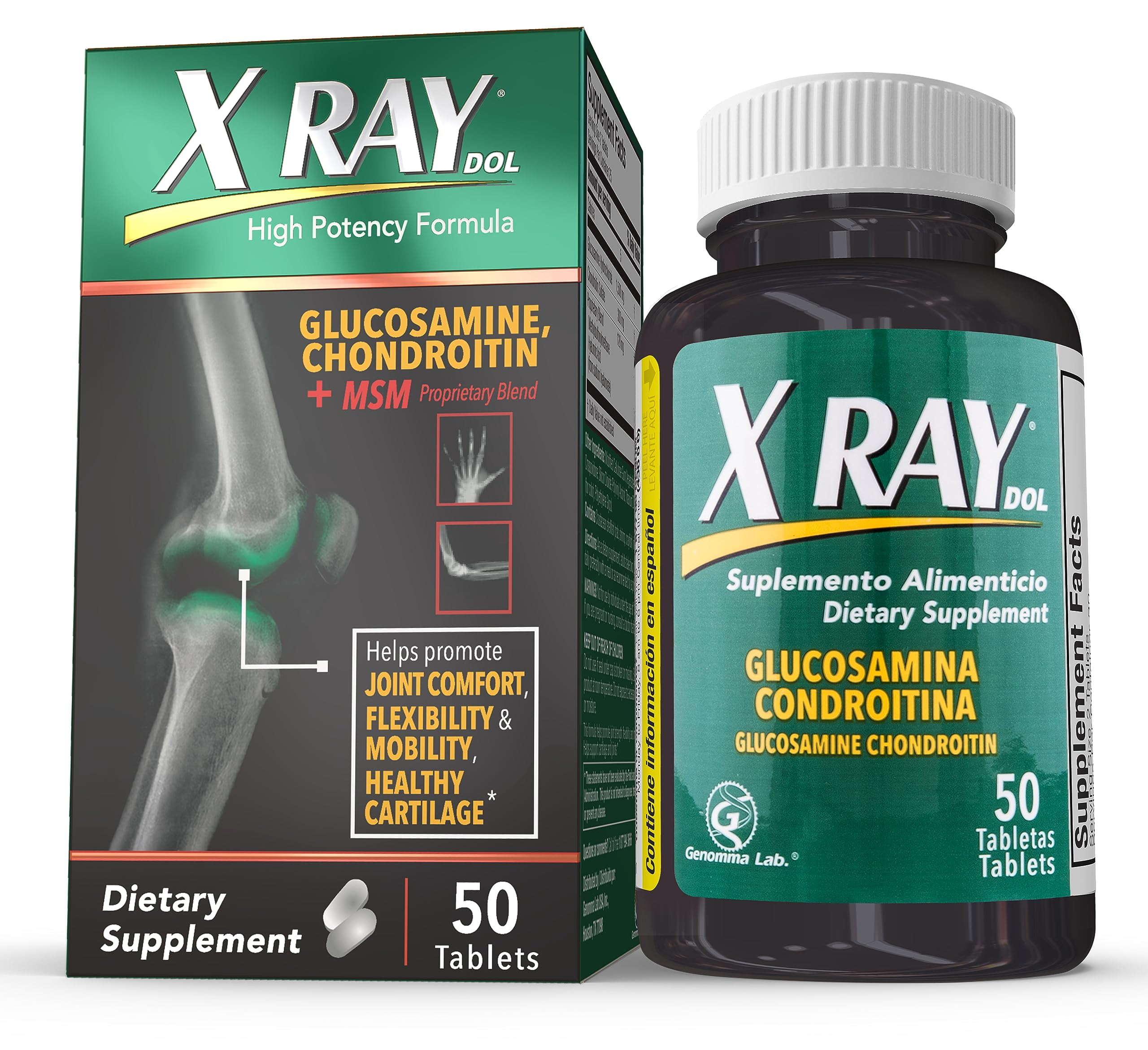 Suplemento X Ray Dol Joint Health con glucosamina 1500 mg 50 unidades ...
