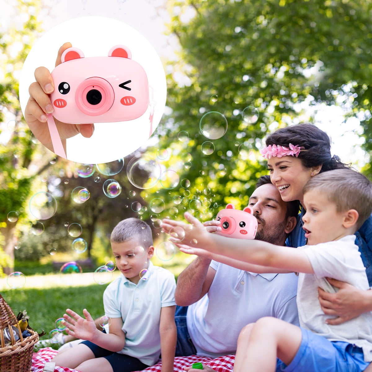 Buy Bubble Maker Portable Baby Bubble Machine Cute Cartoon Pig Battery ...