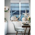 Coastal Starfish Sheer Curtains 72 Inch Length 2 Panels Set, Blue ...