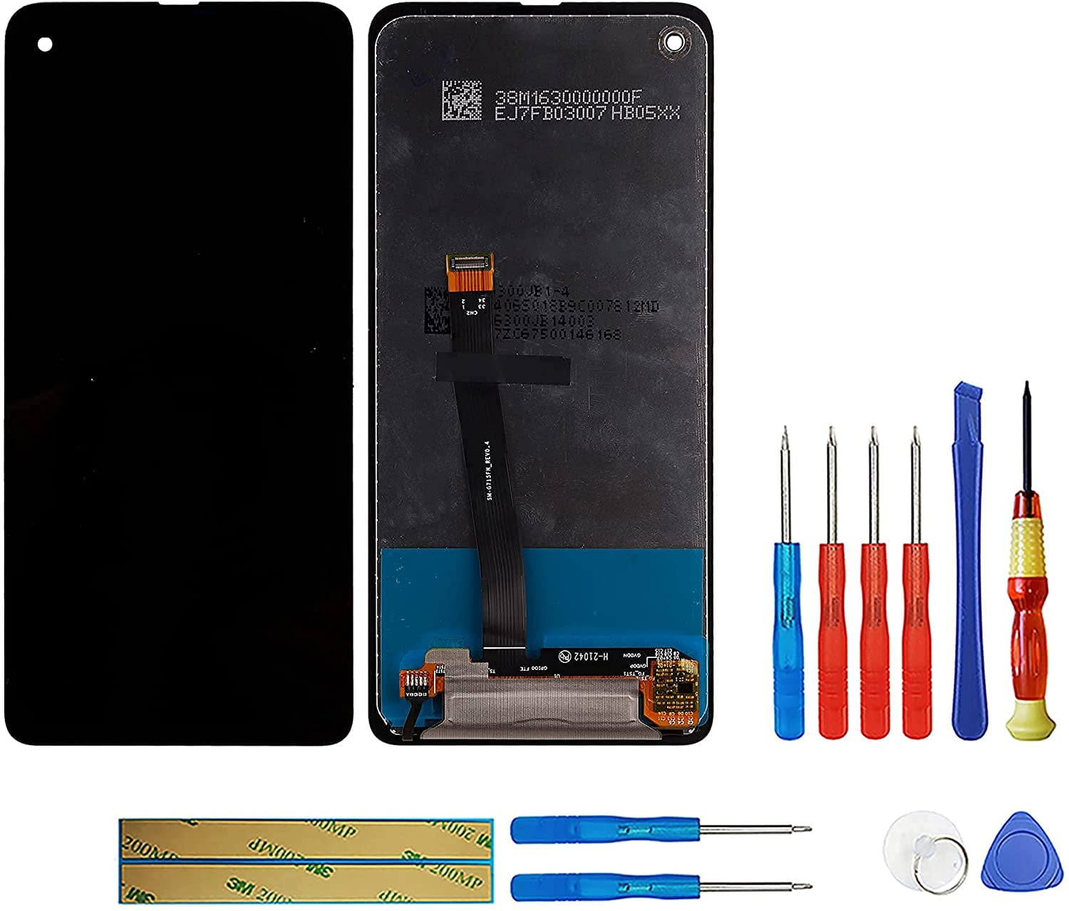 SWARK LCD Display Compatible with Samsung Galaxy Xcover Pro SM-G715 (Black Without Frame) Touch ...