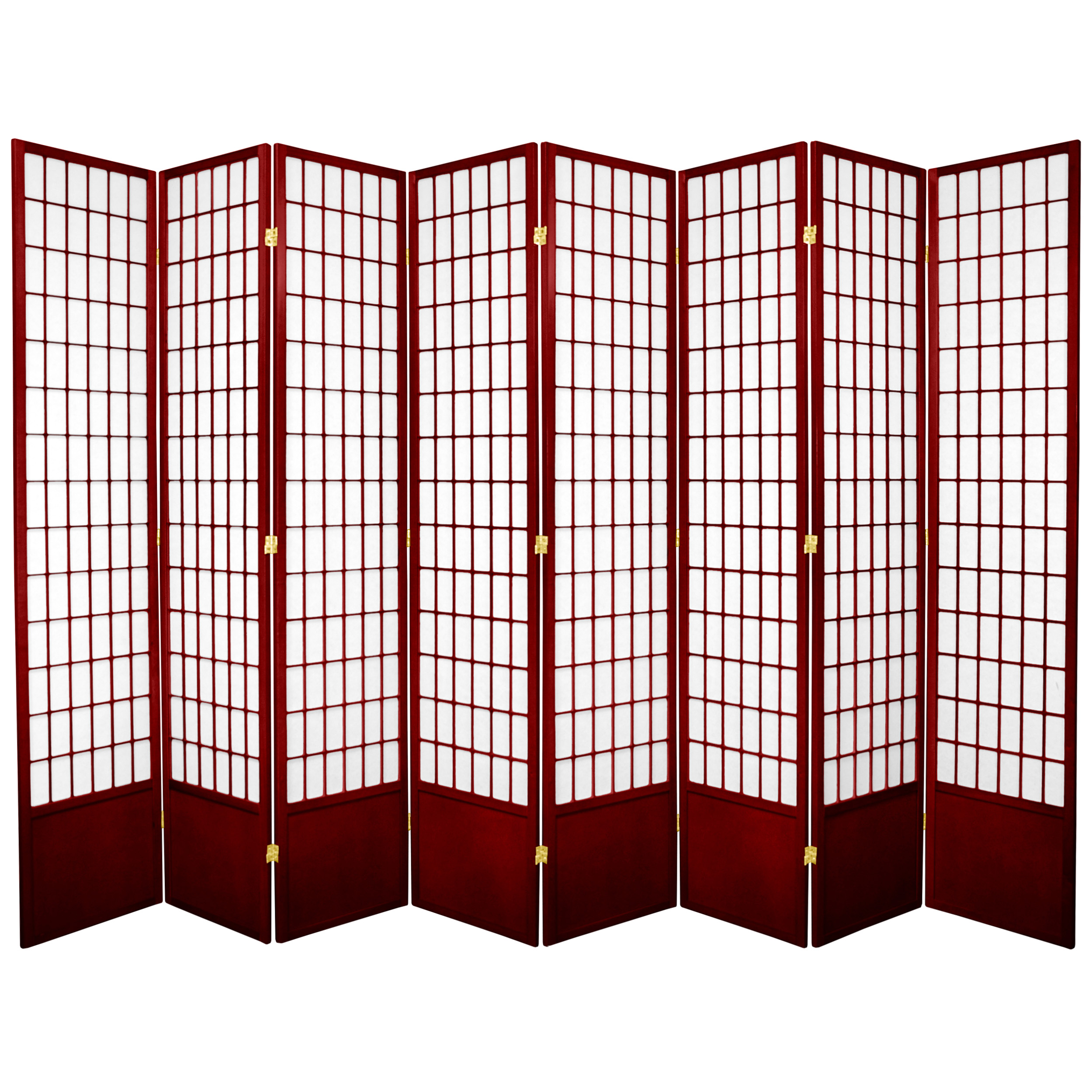 Oriental Furniture 7 Ft Tall Window Pane Shoji Screen, 8 panel ...