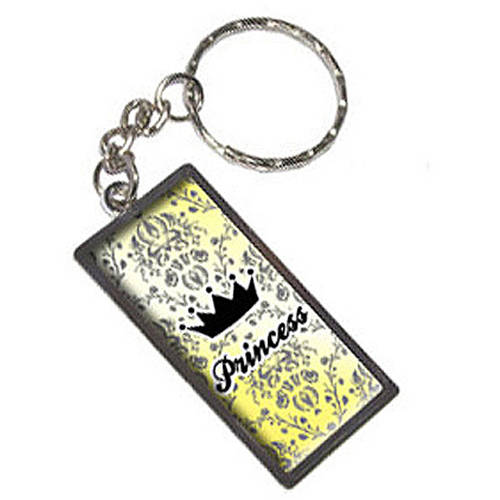 Princess Crown Yellow Damask Spoiled Keychain Key Chain Ring - Walmart.com
