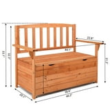 Ktaxon Outdoor Waterproof Garden Storage Bench Deck Box for Patio Tools ...