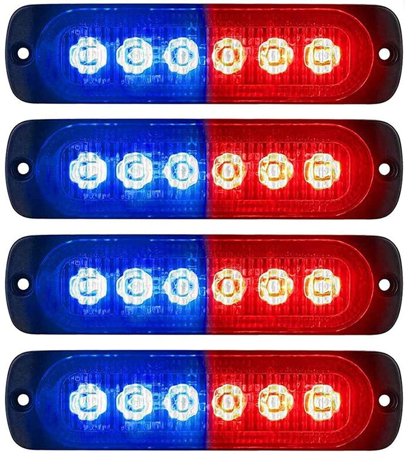 LINLIN 4 Pack 6LED Emergenty Warning Lights,LED Safety Emergency ...