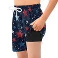 BZSMCE Swim Shorts Stars on Dark Background Pattern For Quick-Dry ...