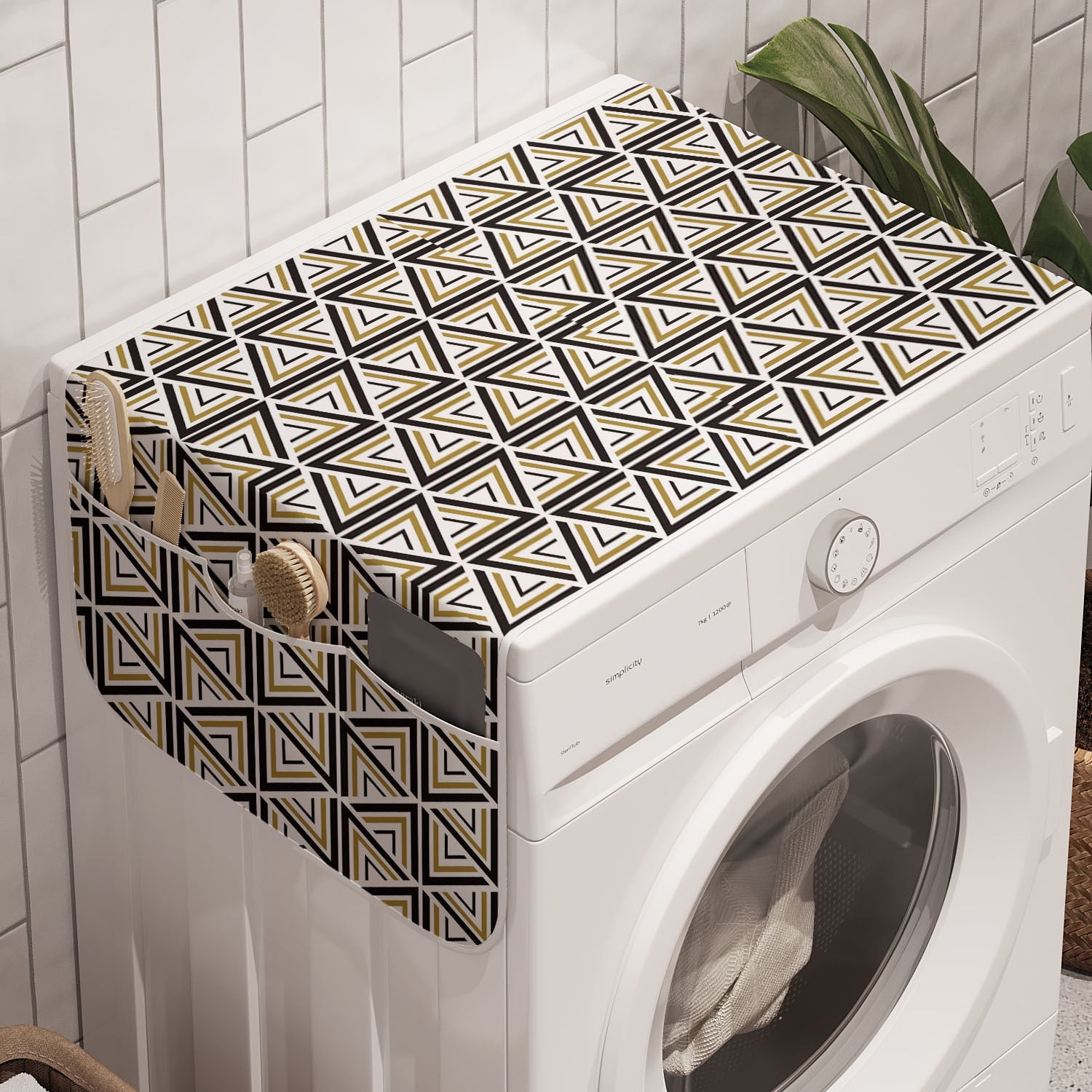 Abstract Washing Machine Organizer, Geometric Triangle Pattern with ...