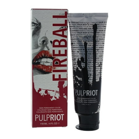 Semi-Permanent Color Fireball - Red by Pulp Riot for Unisex - 4 oz Hair ...