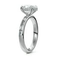 Fiona Jewel 2.2 Ct Oval Cut Diamond Rings for Her - 14K White Gold Over ...