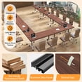 Conference Room Table Folding with Wheels Nesting Heavy Duty 63"L×19.7 ...