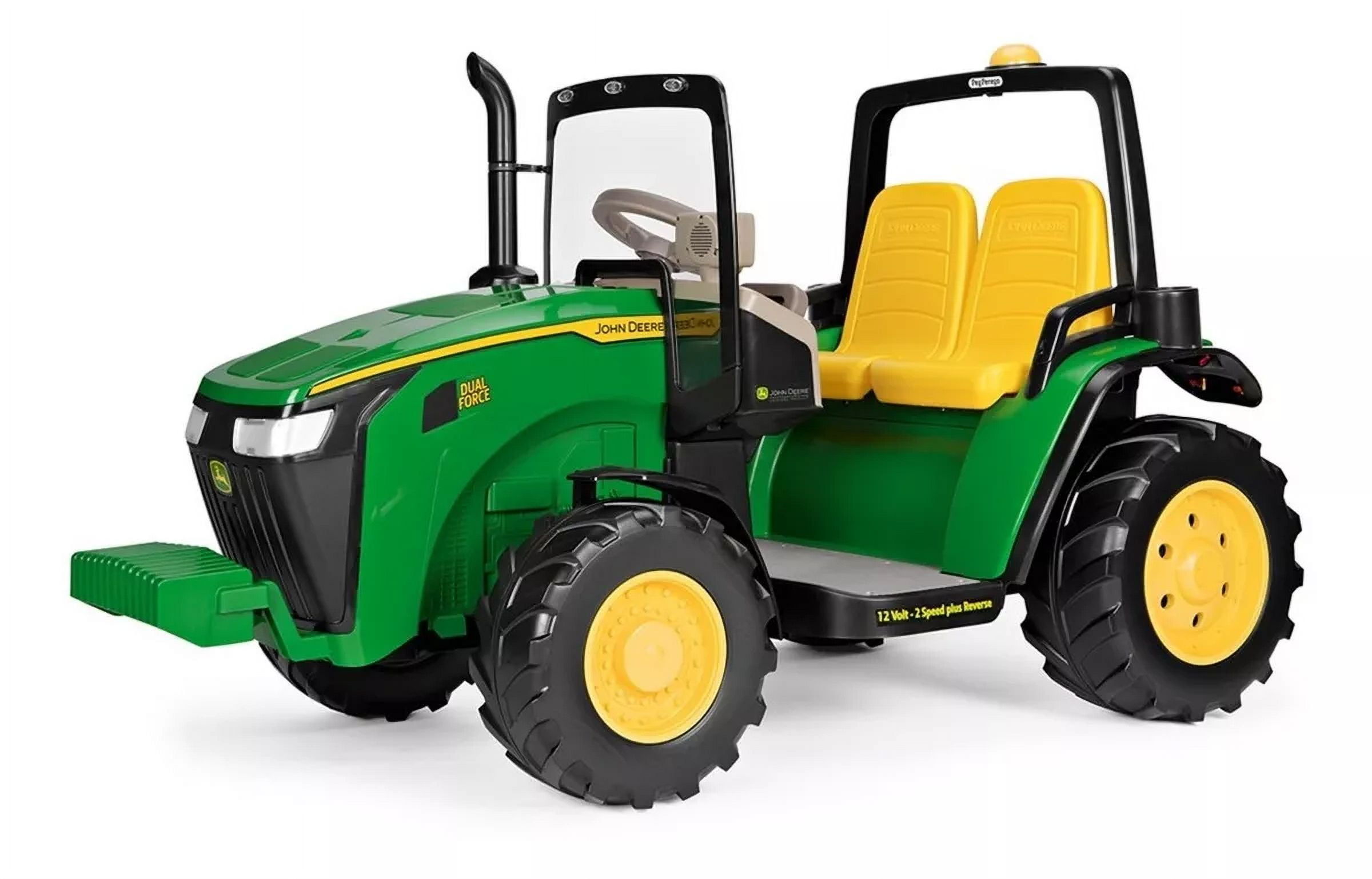 Tractor Electrico Montable Doble John Deere Para Edades de 3 a 8 Años ...