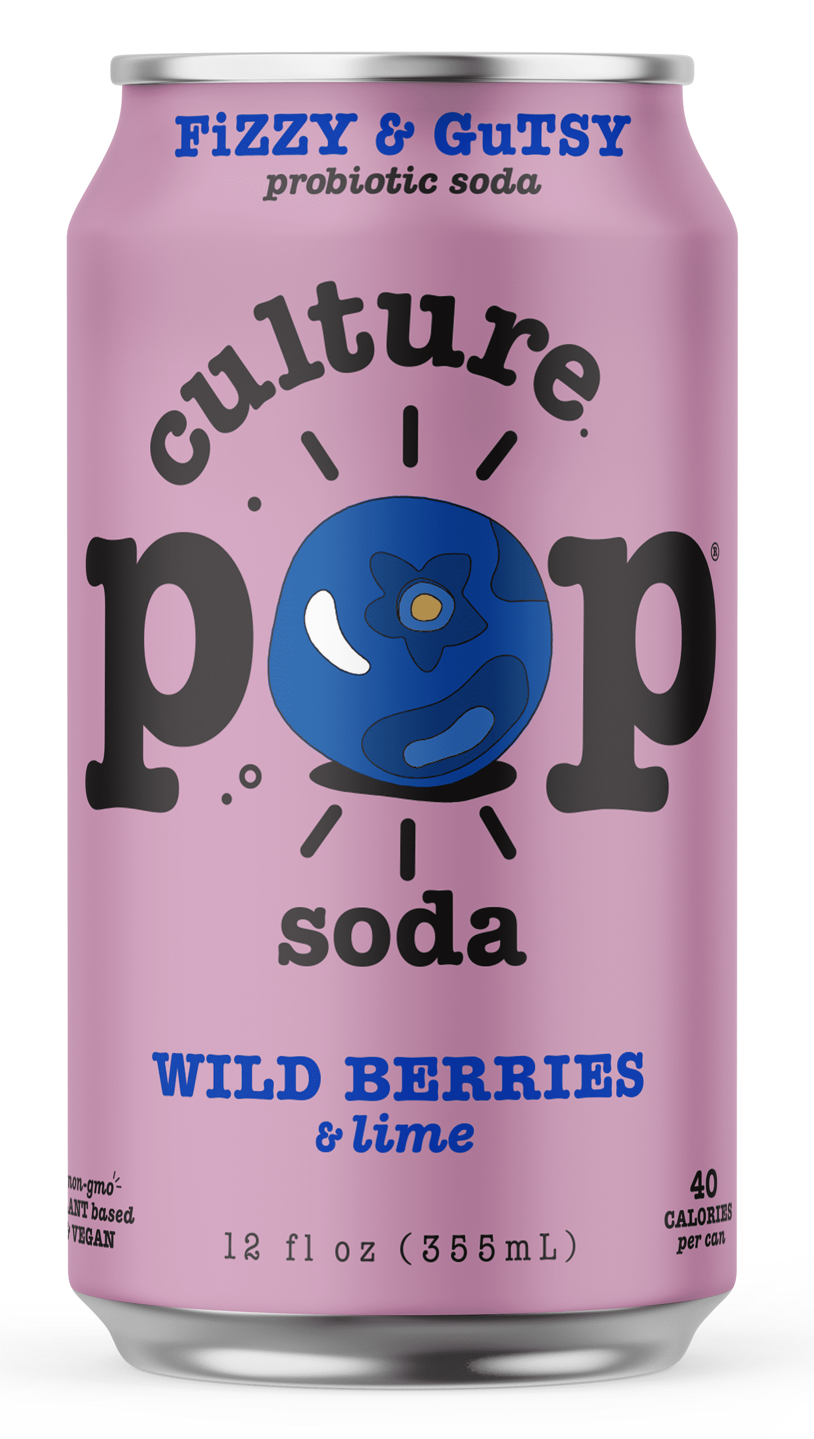 Culture Pop Sparkling Probiotic Soda, Wild Berries, 12 Fl Oz Cans (Pack of 16) - Walmart.com