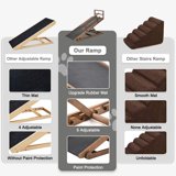 Lilypelle Foldable Pet Ramp,Adjustable Wood Dog Ramp with 5 Adjustable ...