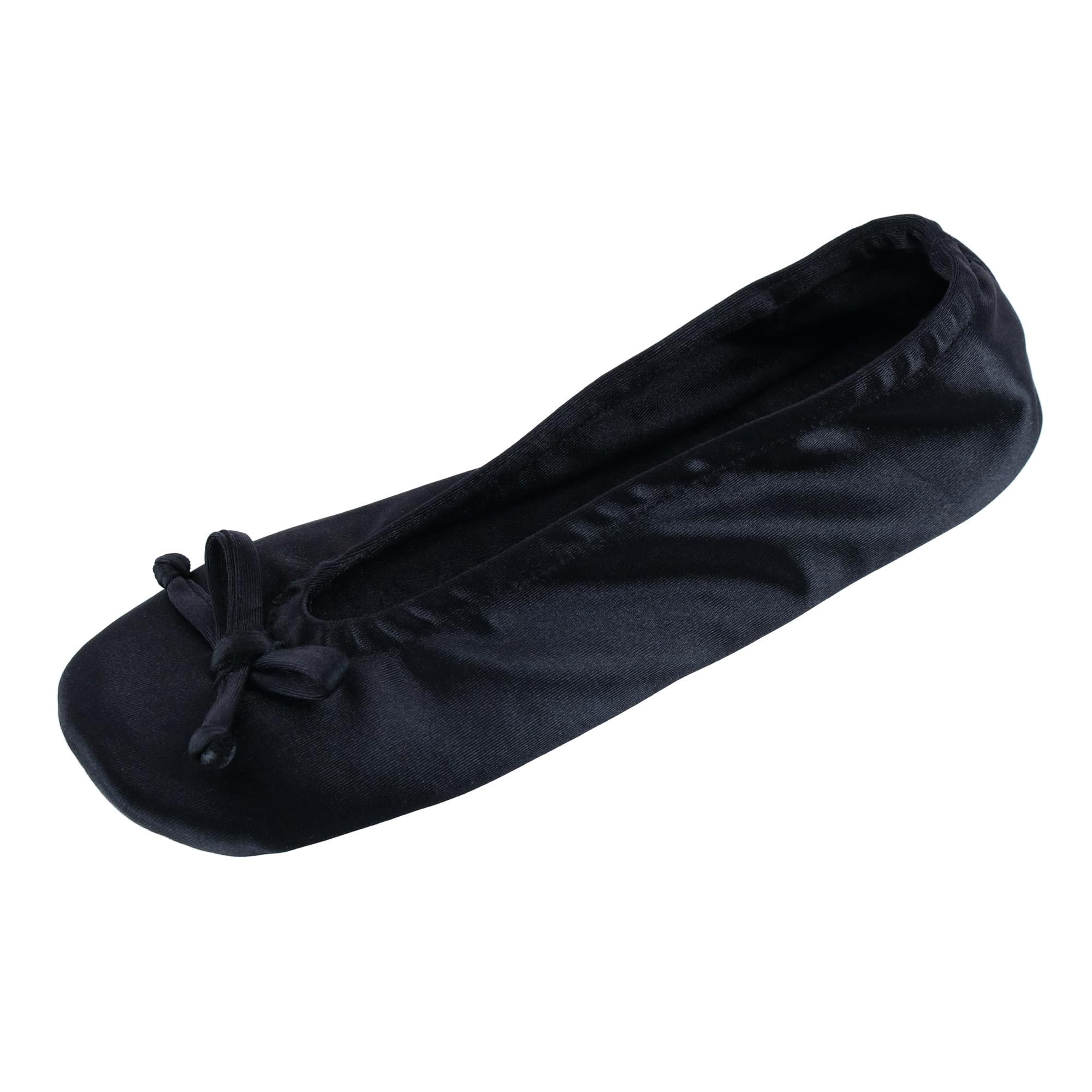 Click here for Ctm Satin Ballerina Slipper House Shoe (Womens) prices