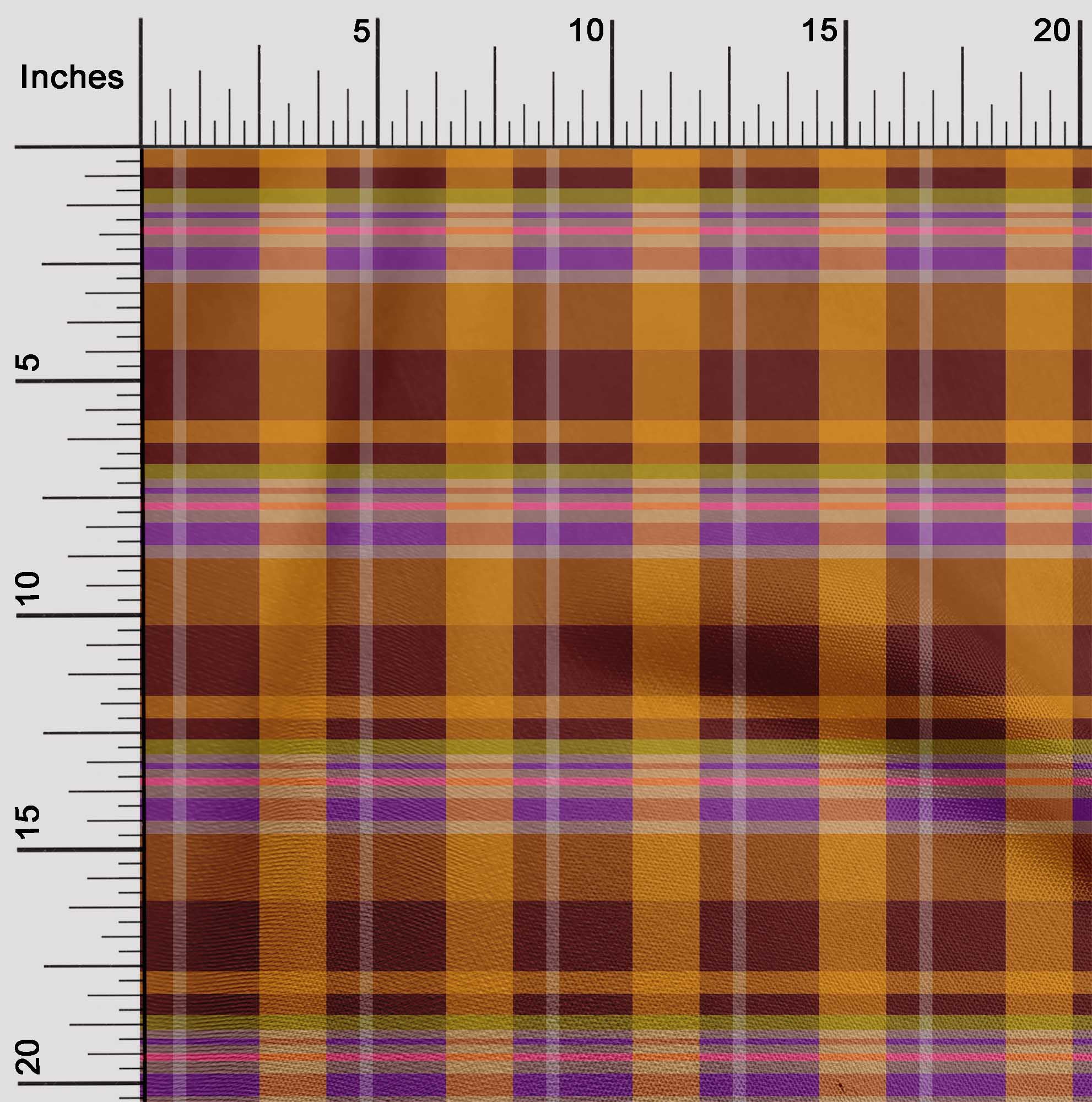 oneOone Cotton Flex Maroon Fabric Madras Check Sewing Material Print ...