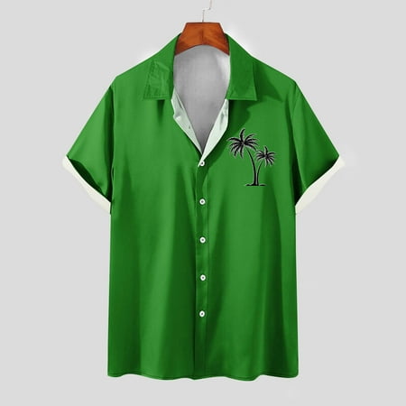 lcziwo Beach Day Shirt Men,Hawaiian Shirts for Men Loose Short Sleeve ...