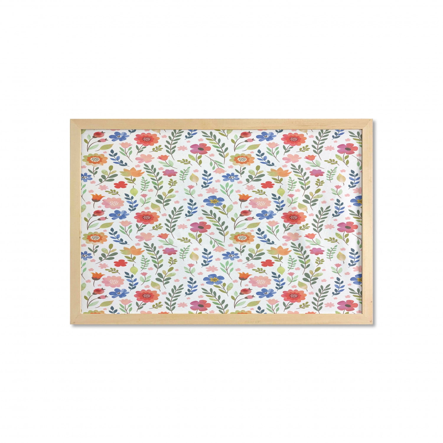 Flower Wall Art with Frame, Shabby Form Botany Florets Soft Tones ...