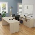 Bestar i3 Plus U Shape Computer Desk in Bark Gray - Walmart.com