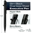 Bastion Stainless Steel Slim Bolt Action Pen, Jet Black, Ballpoint ...