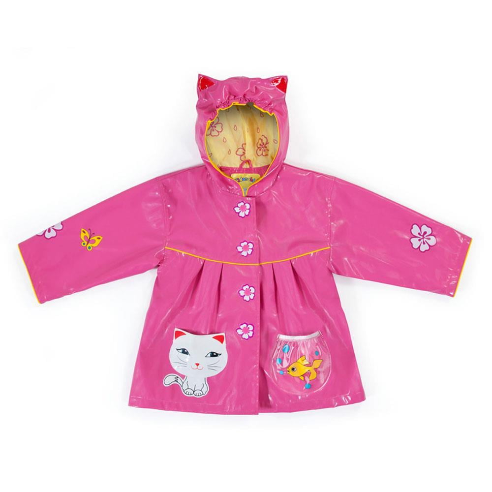 Kidorable - Little Girls' Lucky Cat Raincoat Size 5/6 - Walmart.com ...