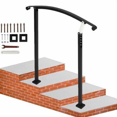 Parisloft Adjustable Transitional Handrail Fits 1 to 3 Steps - Sturdy ...