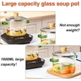 Clear Cooking Pots 1.5L(50oz) High Borosilicate Cooking Pot,Cooking ...