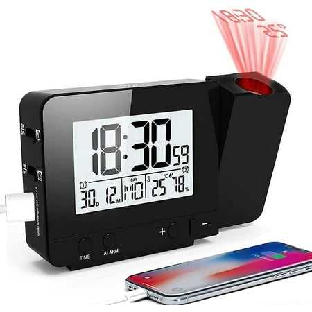 Projection Alarm Clock, Internal Temperature, Digital Alarm Clock ...