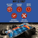 EZ FIRE FIRESTARTER for Fireplace, Campfire, or Grill, Safe, Fast, Gel ...