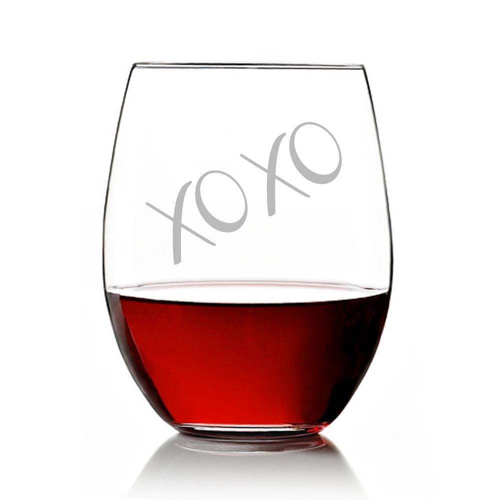 XOXO Engraved Stemless 15oz Wine Glass - Walmart.com